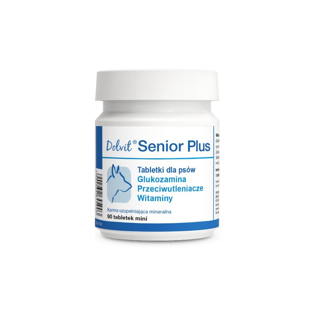 DOLFOS Dolvit Senior Plus Glukozamina Witaminy Minerały Dla Starszych Psów 90 Tabletek mini ...